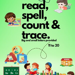 Color and Trace Vegetables and Numbers From 11 to 20 for Kids. Activity ...