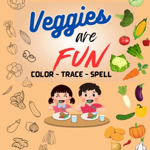 Color and Trace Vegetables and Numbers From 11 to 20 for Kids. Activity ...