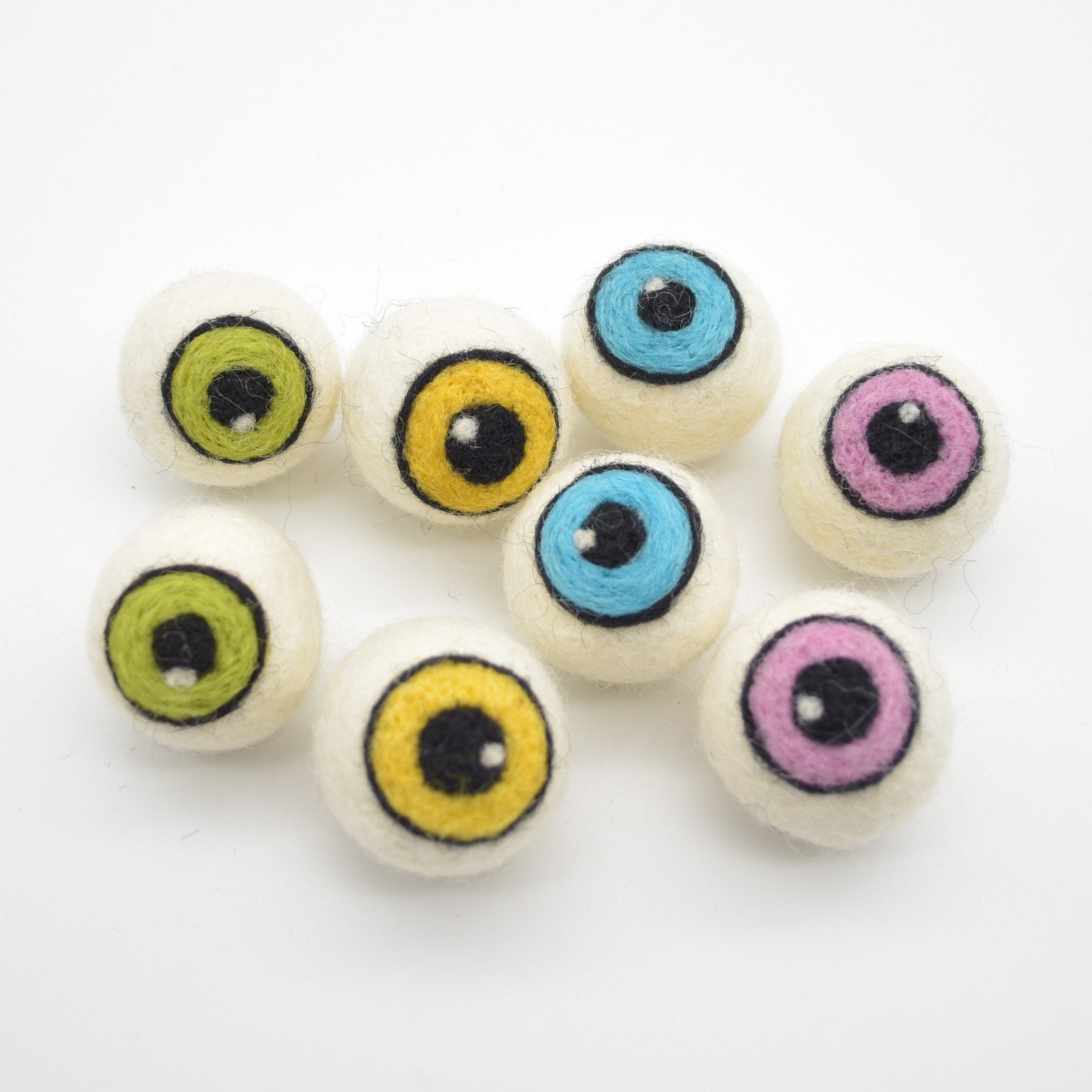 8 Assorted Felt Eye Balls Halloween 3cm 2 per Colour - Etsy