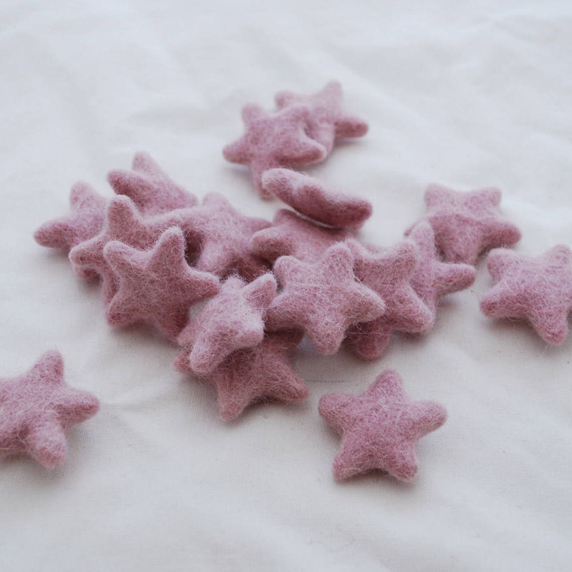100% Wool Felt Stars 10 Count Very Pale Dusty Pink | Etsy