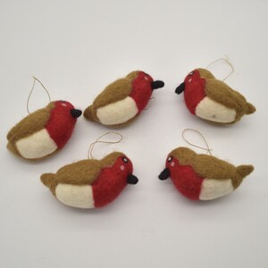 Felt Christmas Robin 1 or 3 Count 9.5cm 10cm X 4cm 5cm - Etsy