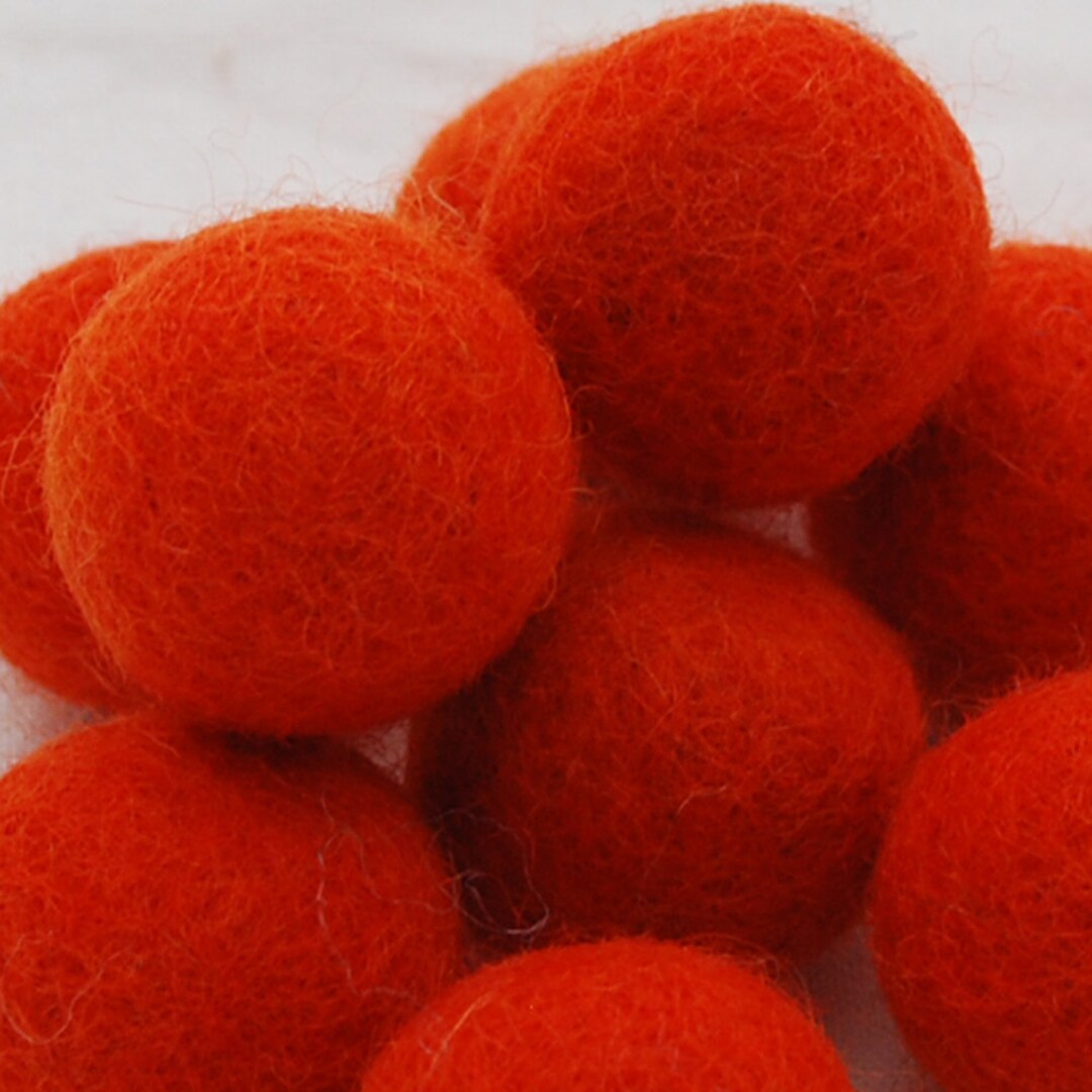 2cm Felt Balls Tangelo Orange Choose Either 20 or 100 Felt Balls - Etsy