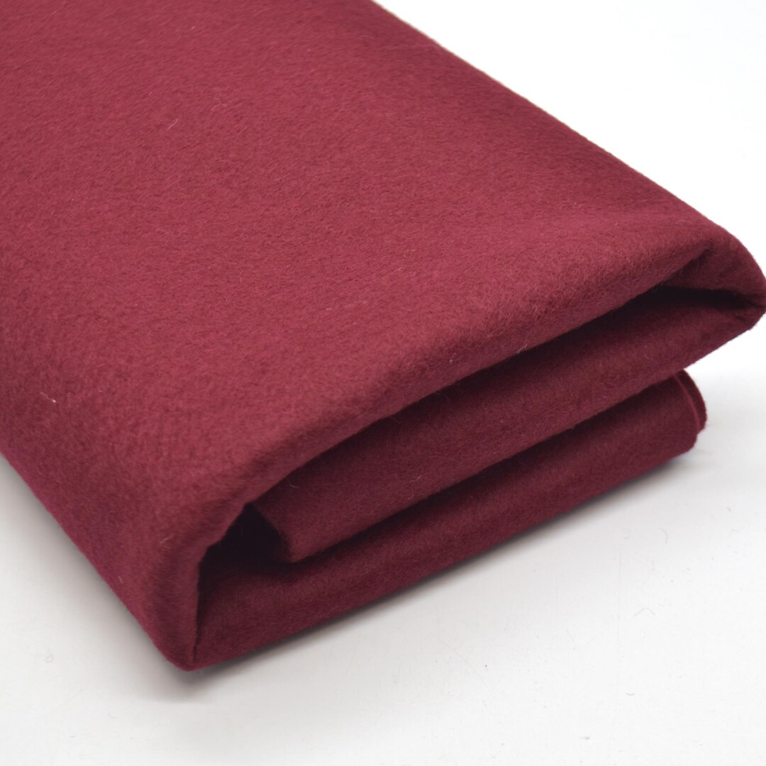 Wine Red 100% Wool Felt Fabric - 1mm Thick - Etsy
