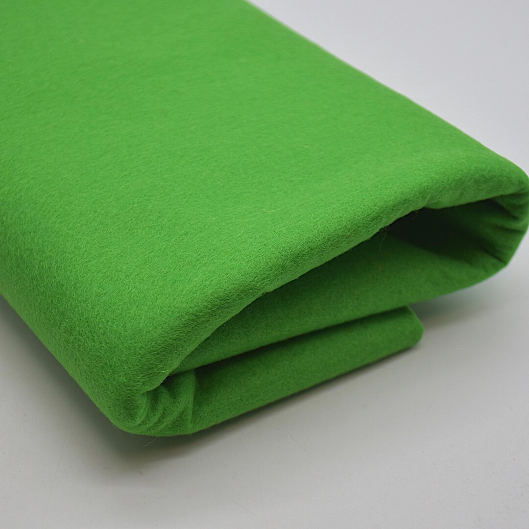 100% Pure Wool Felt Fabric - 1mm Thick - Made in Western Europe - Green ...