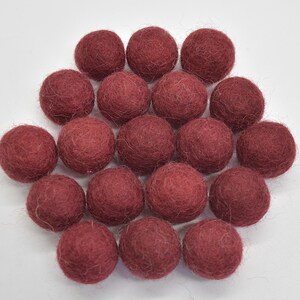 Red Wool Felt Balls (2.5cm): Handmade Craft Supplies - Etsy