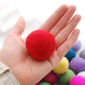 100% Wool Felt Balls - 5 Count - 4cm - Pick and Mix - Choose From 72 ...