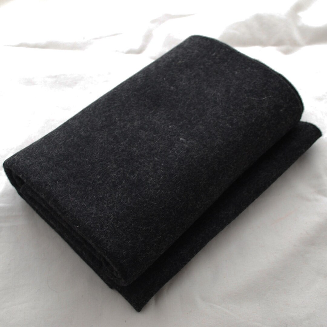 100% Pure Wool Felt Fabric 1mm Thick Made in Western Europe Black Mix ...
