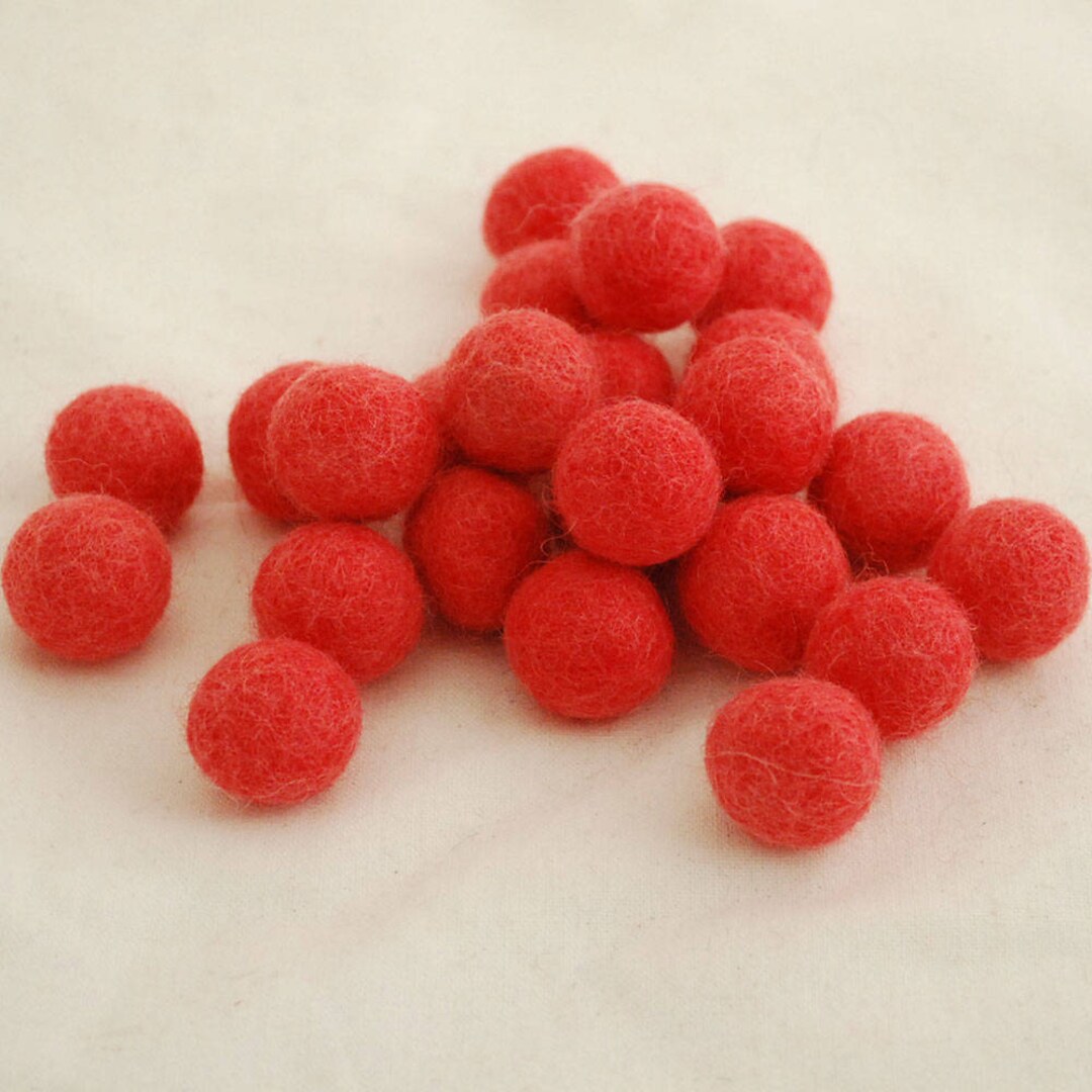 1.5cm Pompones de fieltro Rojo rojo claro Elija entre 25 o - Etsy España