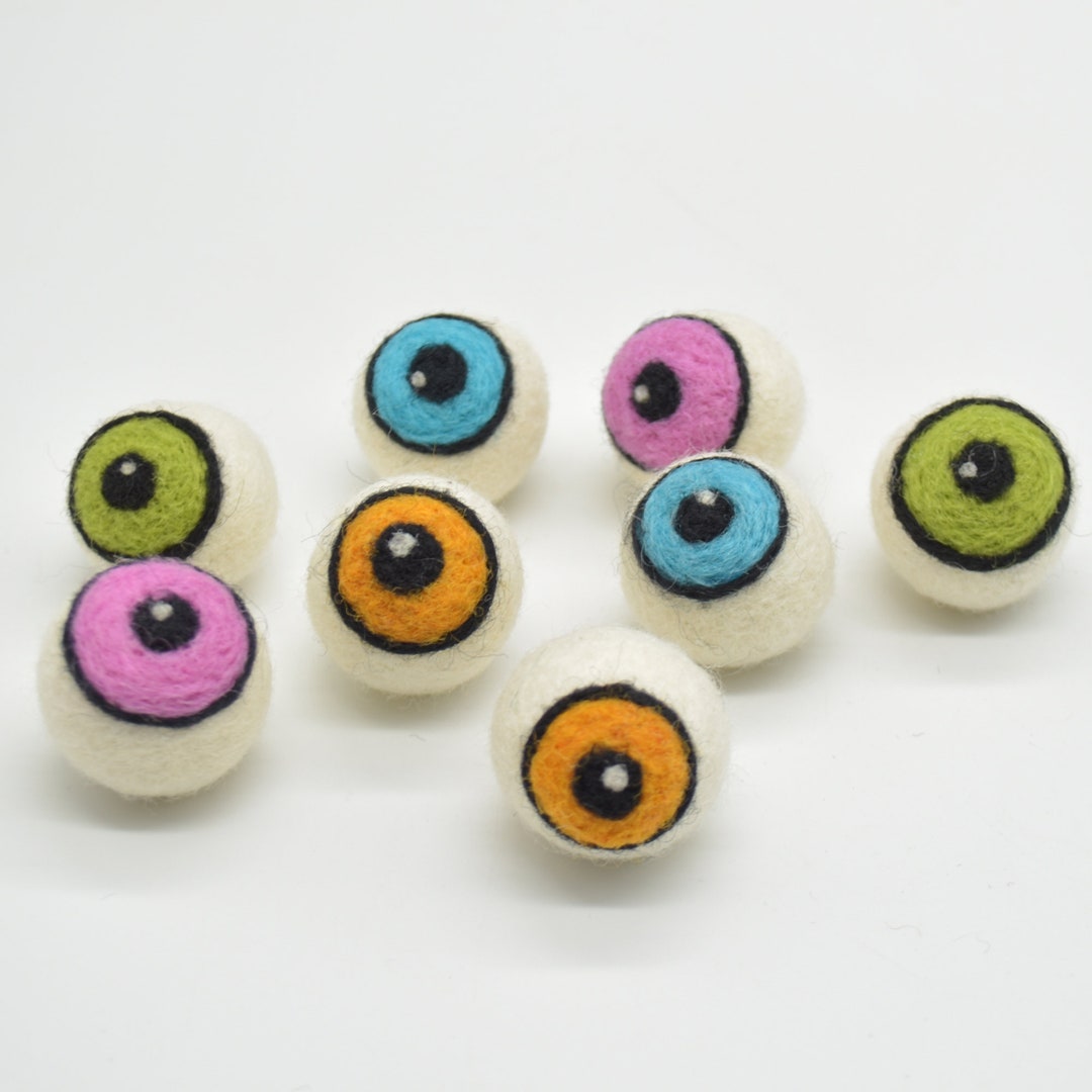 8 Assorted Felt Eye Balls - Halloween - 3cm - 2 per Colour - Etsy