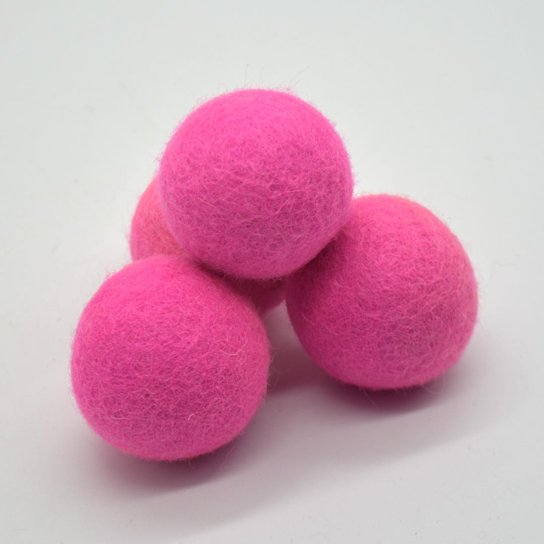 4cm Felt Balls - 5 Count - Hot Pink - Etsy