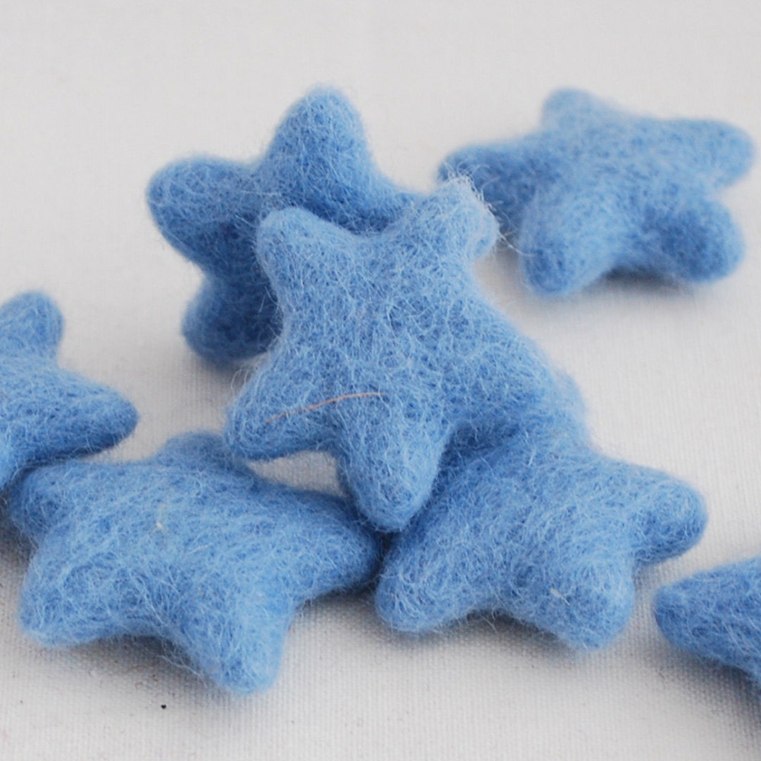 100% Wool Felt Stars 10 Count French Blue - Etsy