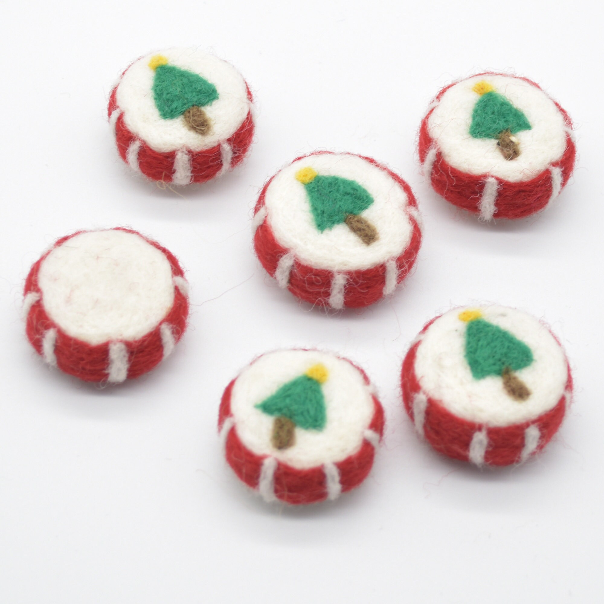 Felt Christmas Tree Peppermint Candy / Taffy Sweets 5 Count | Etsy