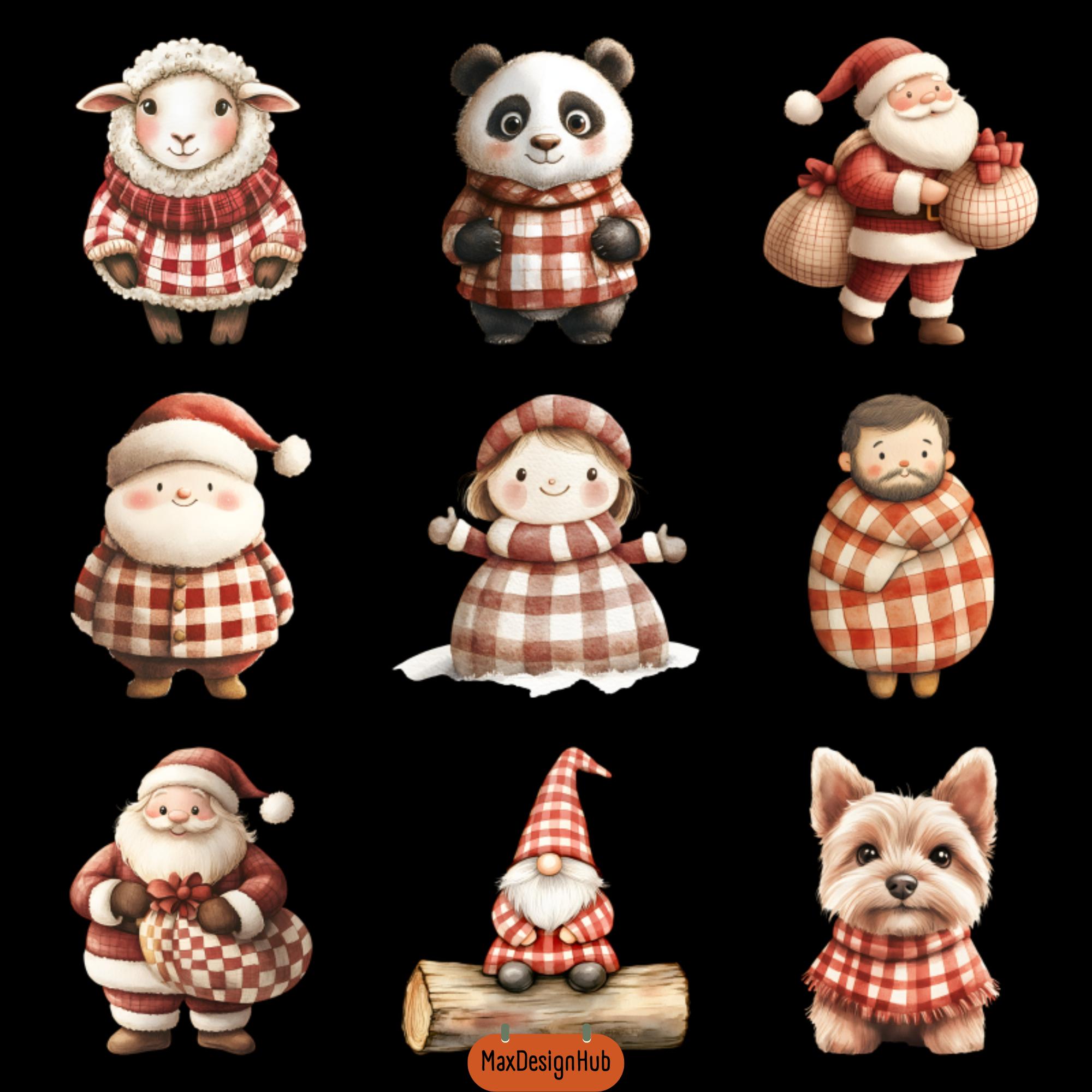 Christmas Clipart Bundle, Hand-drawn PNG Files (143 Images - Etsy