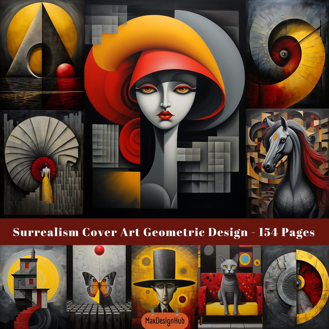 Geometric Surrealism Cover Art, Surreal Geometric Wall Art, Digital Art ...