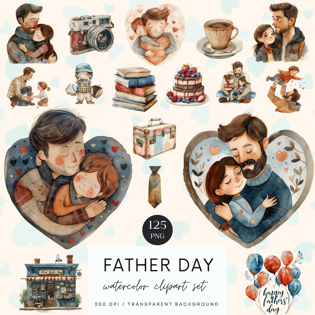 Father Day Clipart, Heartwarming Father's Day Dad Graphics, Love ...