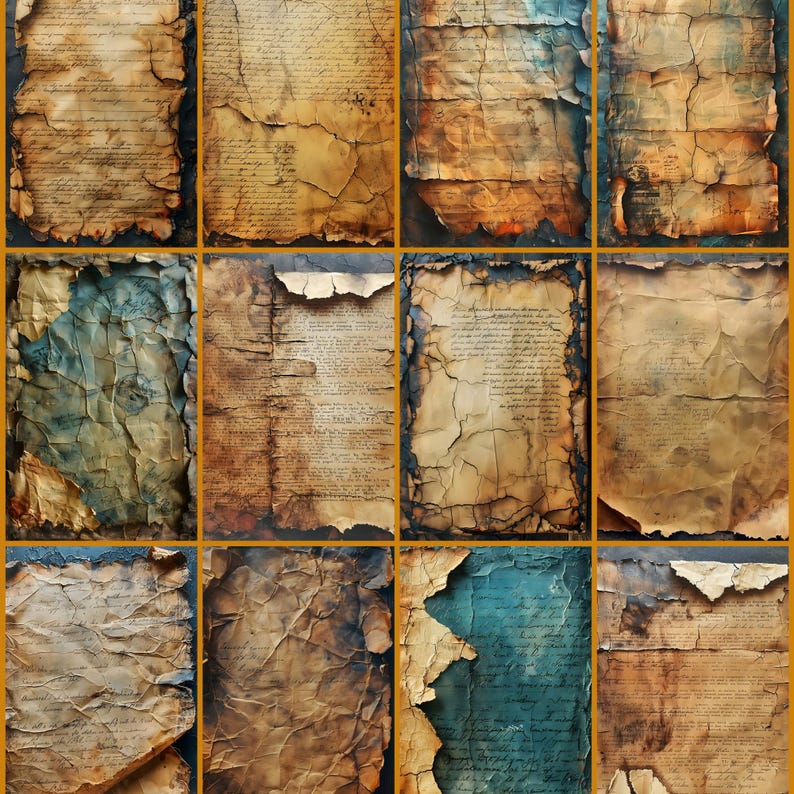 Old Paper Textures: 123 Junk Journal Pages (digital Download) - Etsy UK