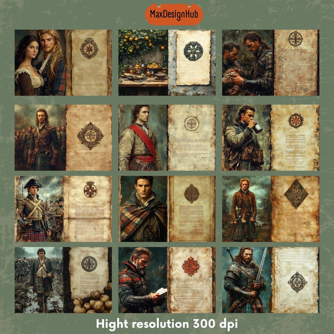 Scottish Ephemera: Vintage Labels, Tags, Cards (digital Paper) - Etsy