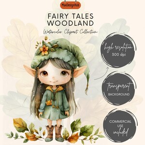 Fairytale Woodland Watercolor Clipart: Forest Animals (digital Download ...