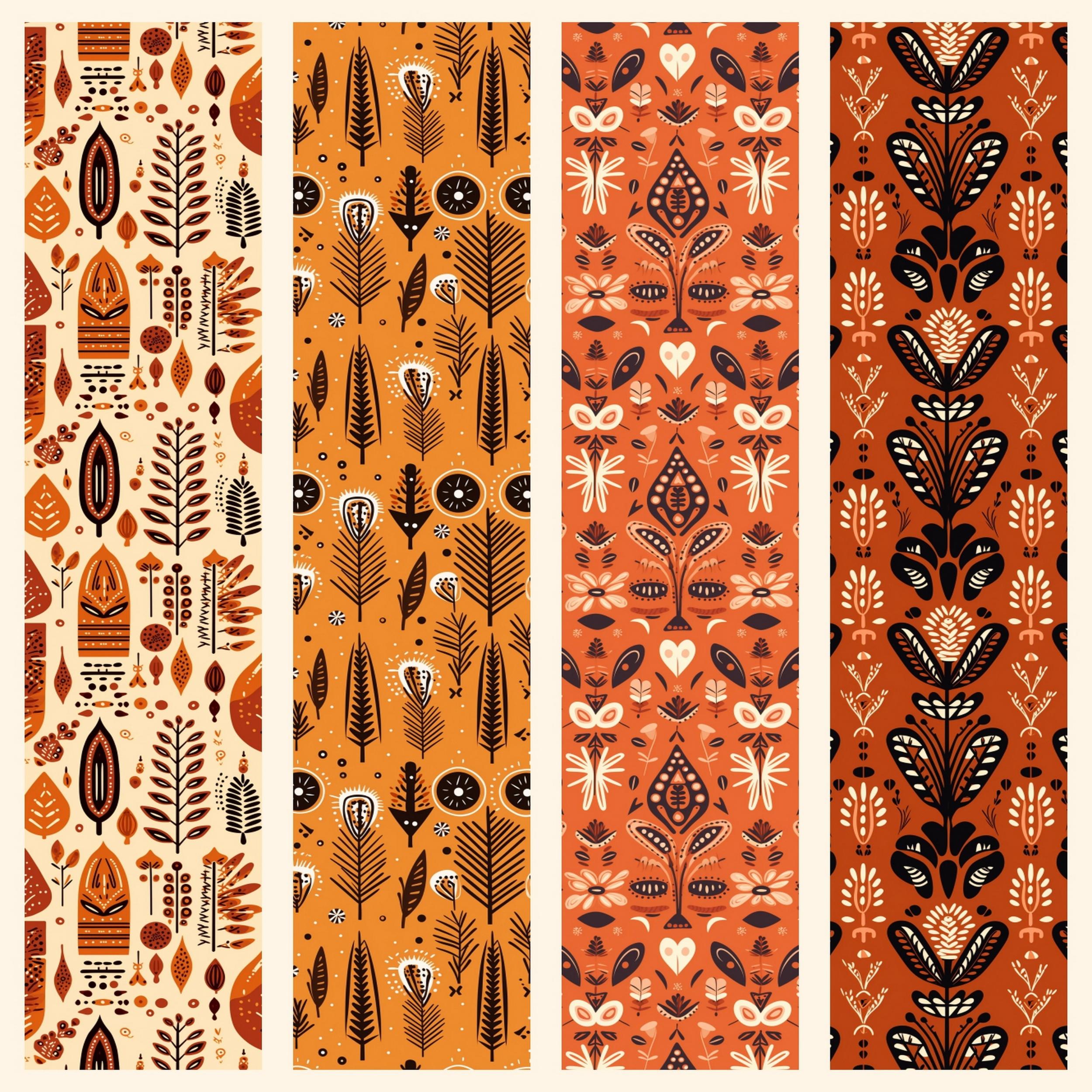 Orange and Brown Watercolor Digital Paper, Seamless Patterns, Brown ...
