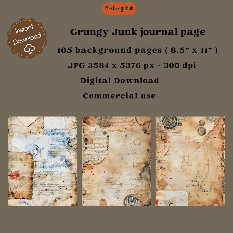 Páginas de diario basura grunge: Papel de collage industrial (descarga ...