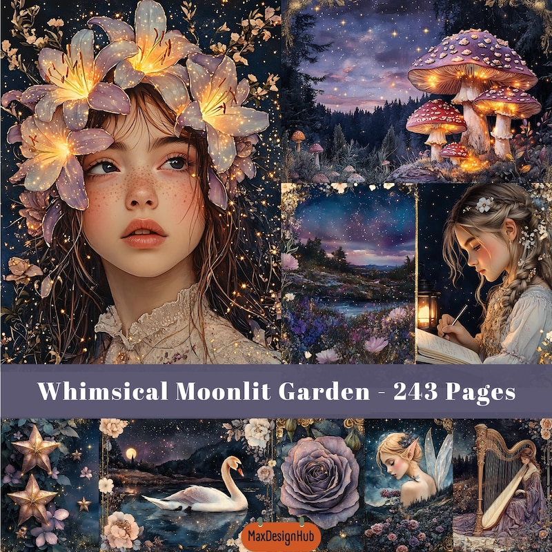 Celestial Fairy Moon Art - Etsy