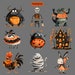Watercolor Halloween Clipart: 112 Quirky Animals PNG (commercial Use ...