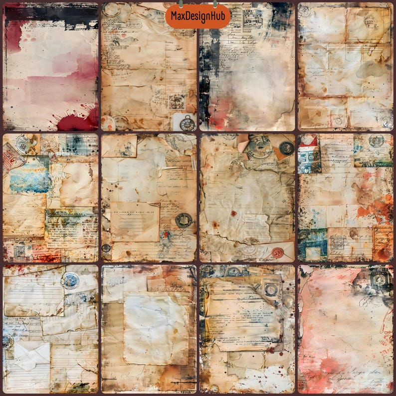 Páginas de diario basura grunge: Papel de collage industrial (descarga ...