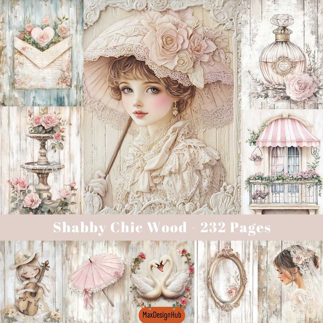 Pink Shabby Chic Wood Texture: Scrapbook Paper (digital Download) - Etsy