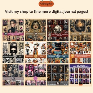 Dark Academia Junk Journal Page, Gothic Ephemera, Spooky Printable ...