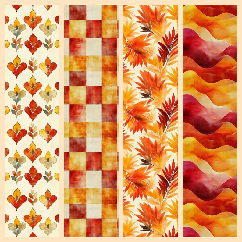 Orange Watercolor Digital Paper: 71 Seamless Backgrounds (digital ...