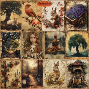 Vintage Fairy Tale Junk Journal Pages: Fantasy Ephemera (digital Paper ...