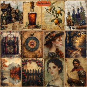 Vintage Fairy Tale Junk Journal Pages: Fantasy Ephemera (digital Paper ...