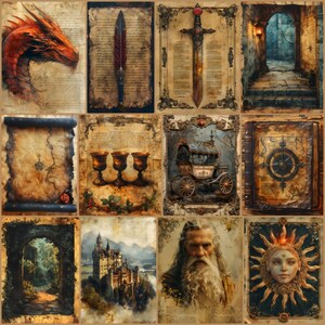 Vintage Fairy Tale Junk Journal Pages: Fantasy Ephemera (digital Paper ...