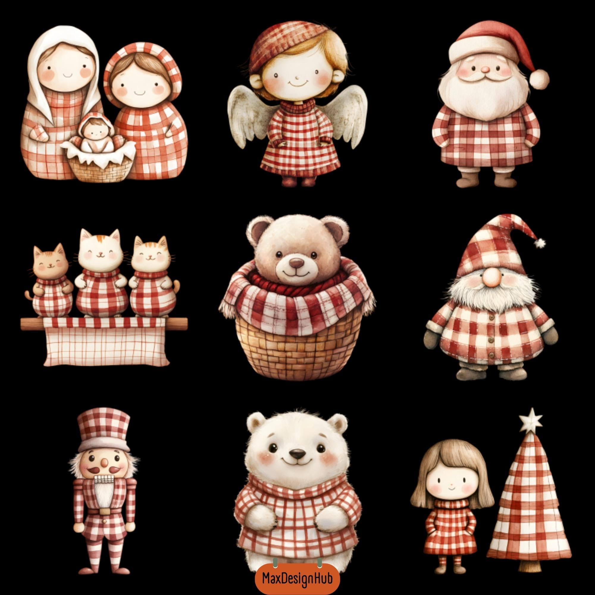 Christmas Clipart Bundle, Hand-drawn PNG Files (143 Images - Etsy