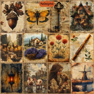 Vintage Fairy Tale, Junk Journal Pages, Fantasy Image, Enchanted ...