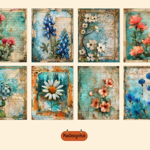 234 Vintage Floral Junk Journal Pages, Digital Download, Spring Flower ...