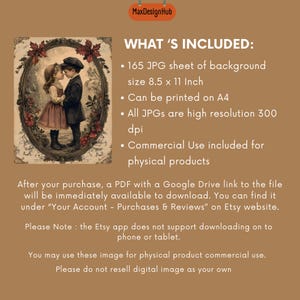 Victorian Christmas Frame Printable: Junk Journal Pages (digital ...