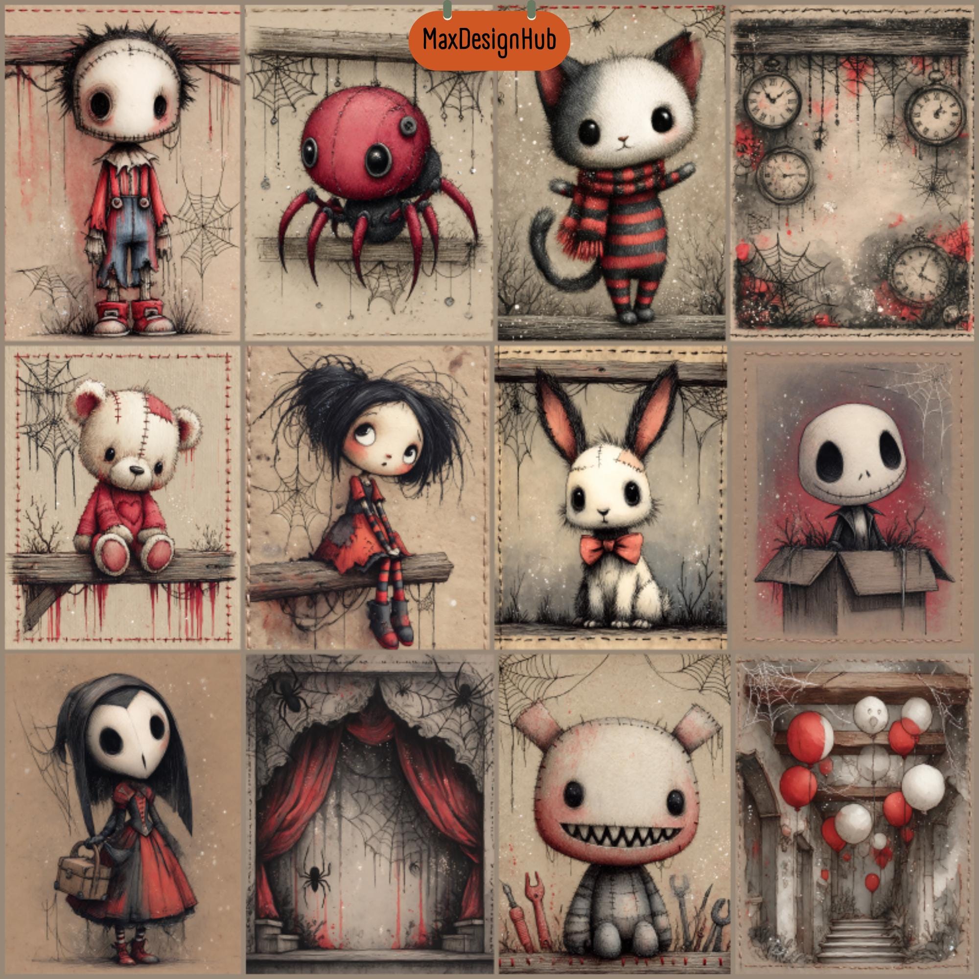 Haunted Toy Shop Junk Journal Pages: Spooky Ephemera (digital Download ...