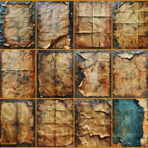 Old Paper Textures: 123 Junk Journal Pages (digital Download) - Etsy