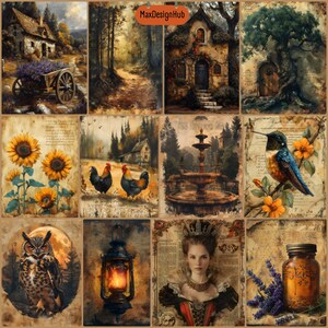 Vintage Fairy Tale Junk Journal Pages: Fantasy Ephemera (digital Paper ...