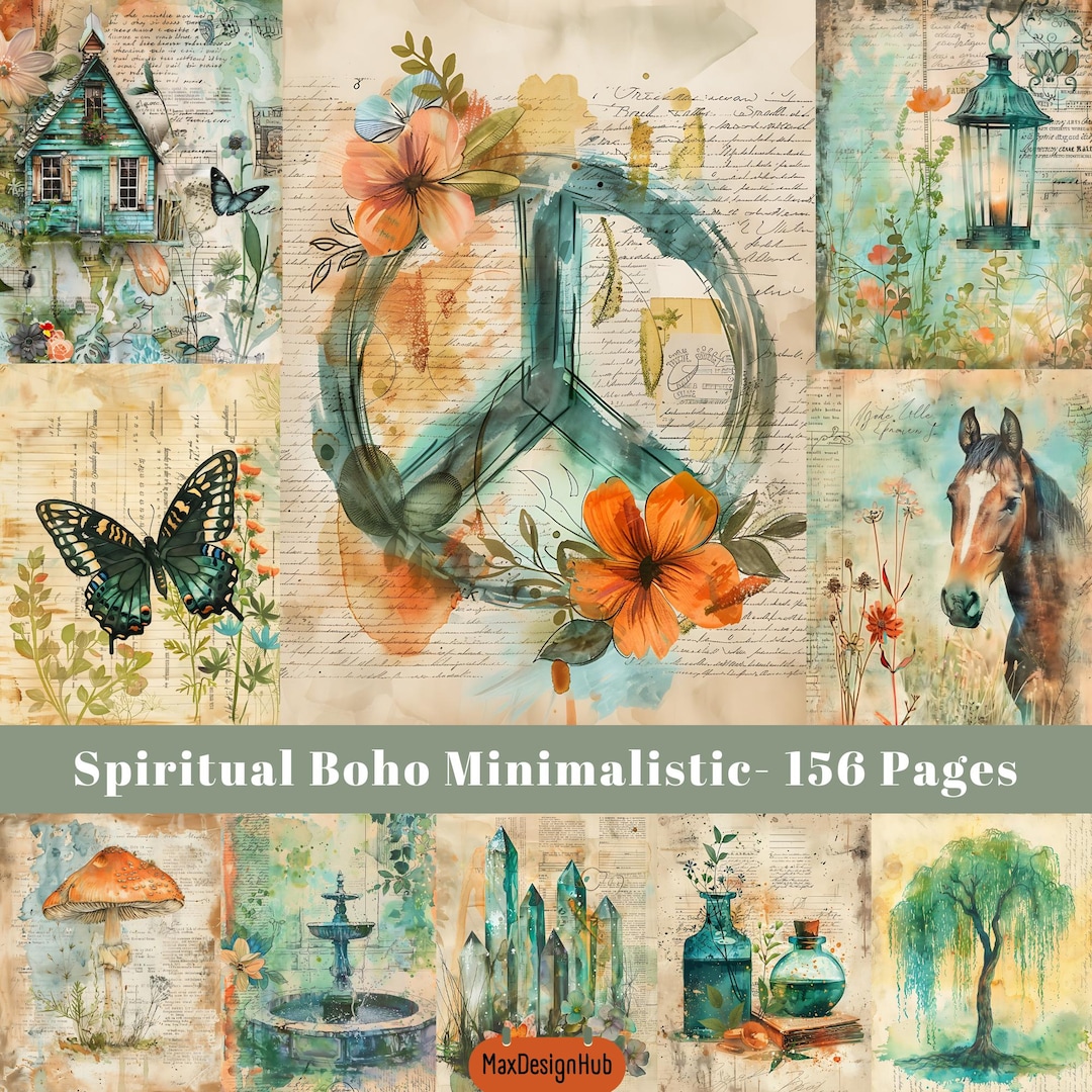 Spiritual Boho, Junk Journal Pages, Spiritual Bohemian, Vintage Boho ...