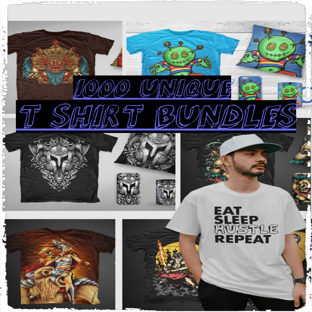 1000 Unique T-shirt Designs Mega Bundle High-quality PNG, JPEG, SVG ...