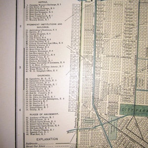 1894 Antique Street Map of NEW ORLEANS LOUISIANA Historical Print ...