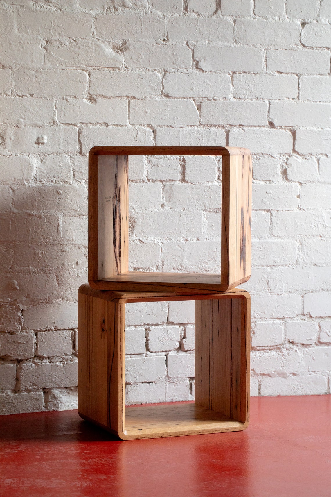 Cube Side Table | Bed Side Table | Vinyl Record Storage | Wooden Cube ...