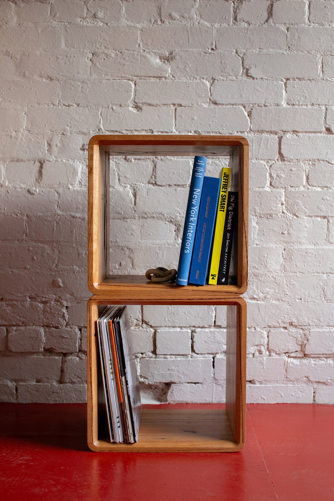 Cube Side Table | Bed Side Table | Vinyl Record Storage | Wooden Cube ...