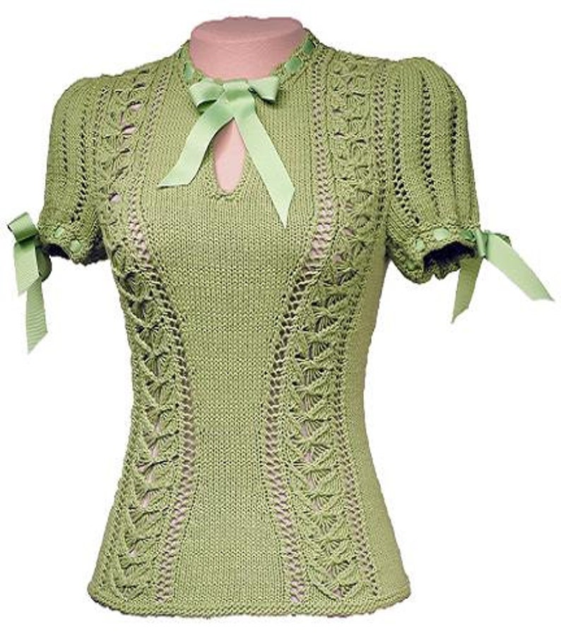 Zelda Vintage Pullover Knitting Pattern-pdf - Etsy