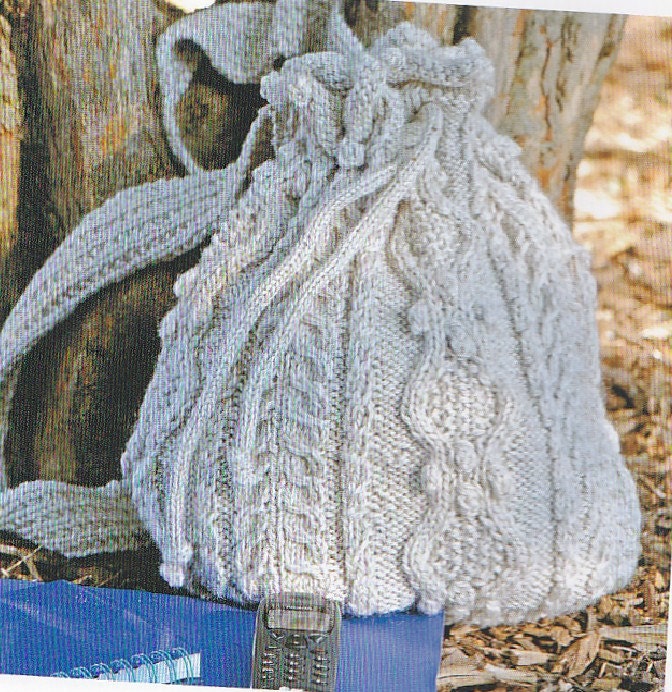Aran Backpack or Purse-knitting Pattern PDF - Etsy