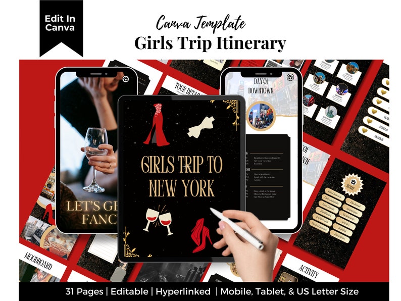 New York Girls Trip Itinerary Template, New York Vacation Itinerary ...