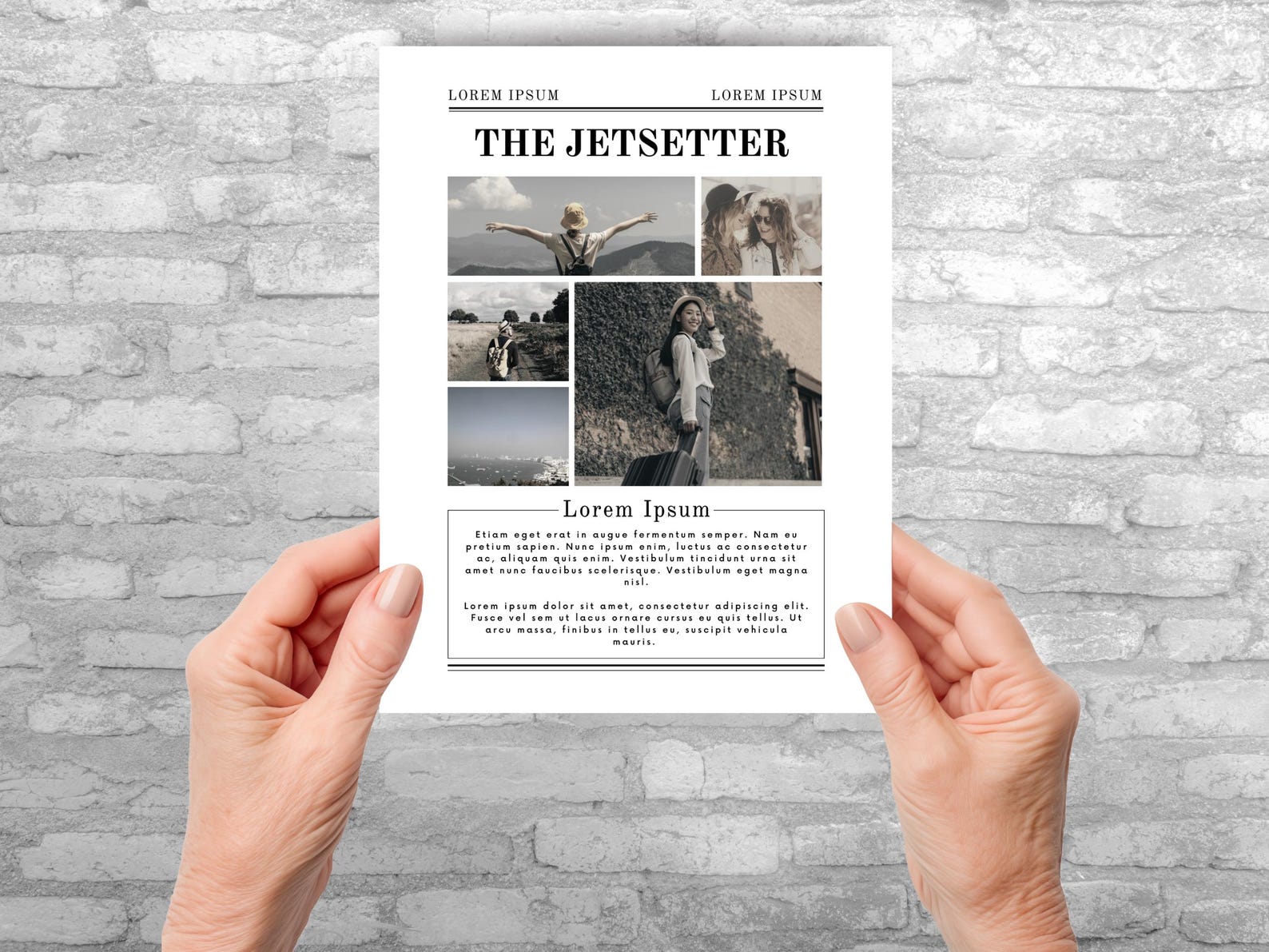 Travel Newspaper Template Bundle: Retro Canva Layout (digital Download ...