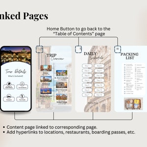 Italy Travel Itinerary Template, Printable Travel Guide, Trip Planner ...